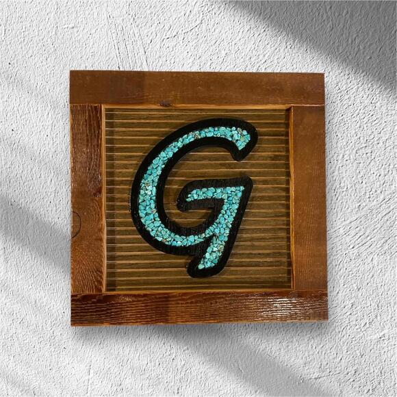 Accents | Custom Made Turquoise Inlay Letter Wall Hanging Sign | Poshmark